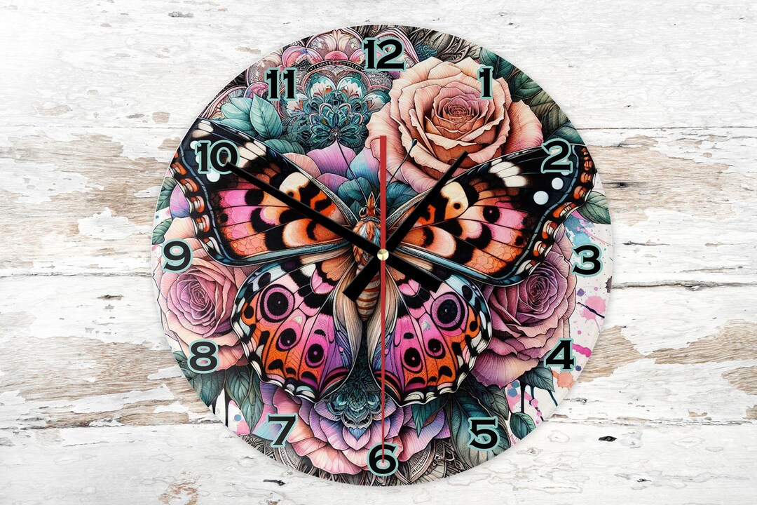 Digital Clock PNG, Sublimation Design, Printable Wall Clock ...