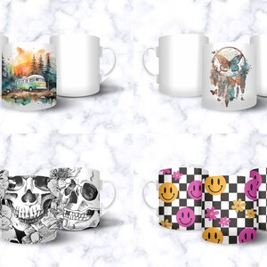 Coffee Mug Bundle 100+ Digital PNG Mug Designs 15oz 11 Oz PNG ...
