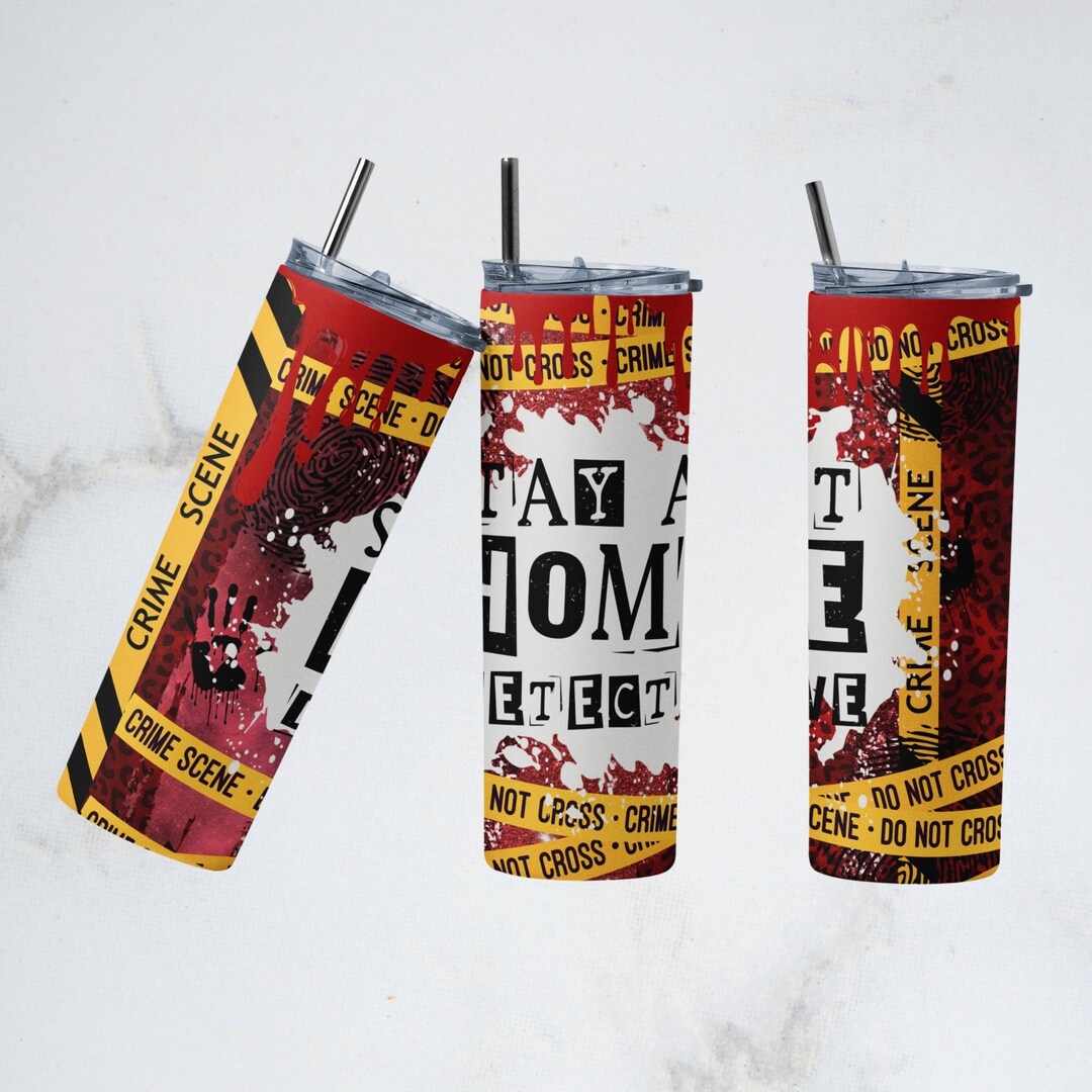 Star at Home Detctive 20 Oz Skinny Tumbler Splatter Tumbler, Halloween ...