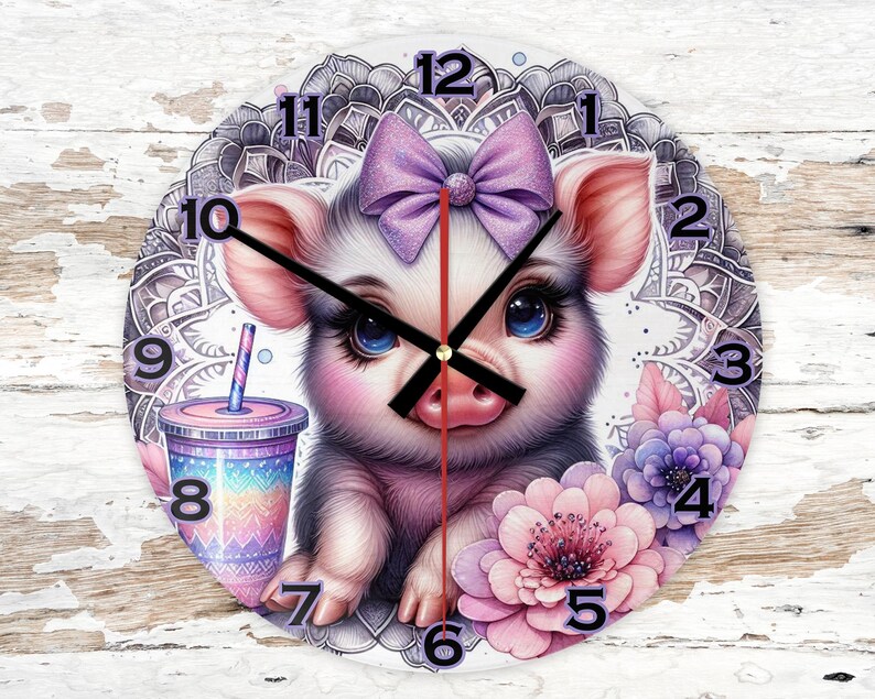 Digital Clock PNG, Sublimation Design, Printable Wall Clock ...