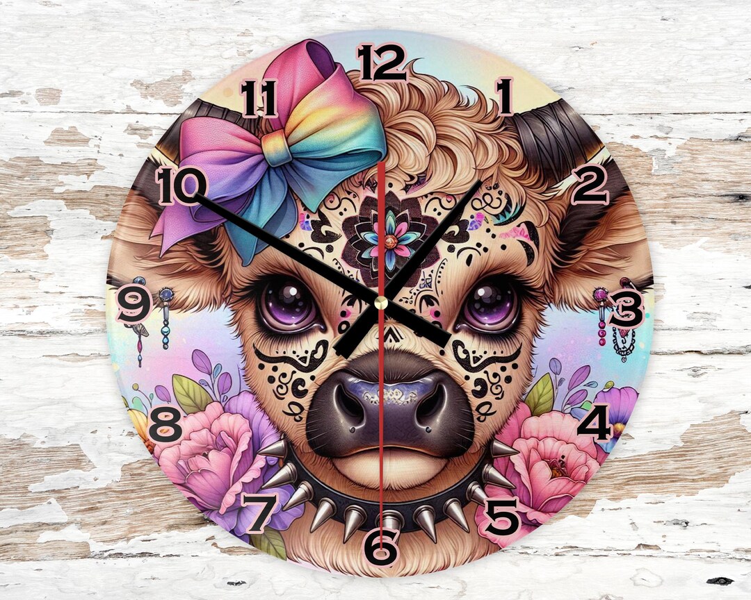 Digital Clock PNG, Sublimation Design, Printable Wall Clock ...