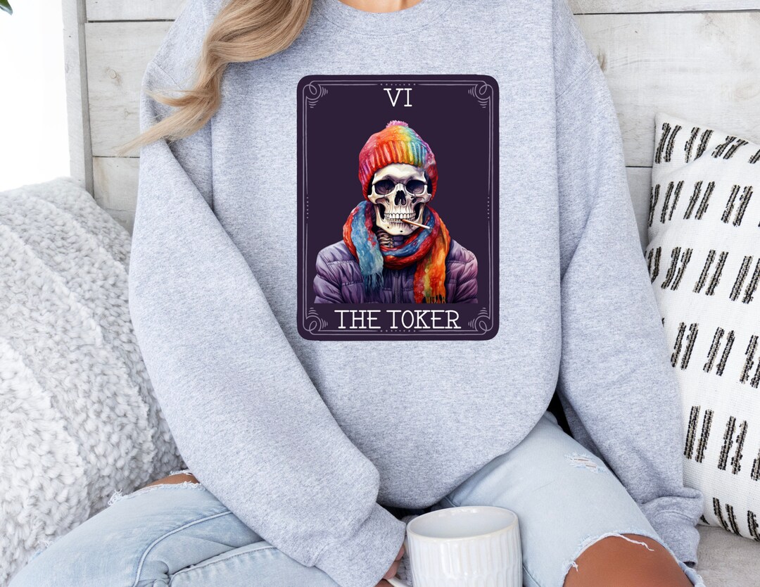 The Toker Tarot Card Sublimation Design Download, Tshirt PNG, Skeleton ...