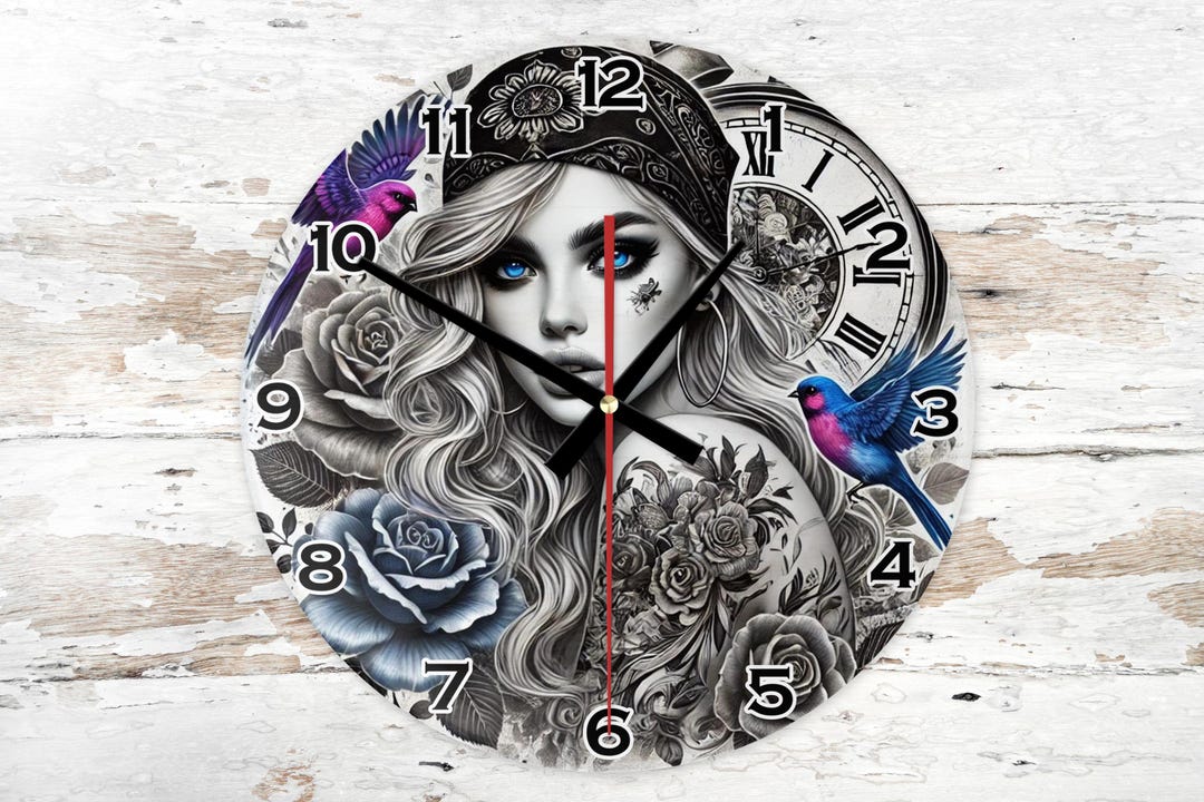 Digital Clock PNG, Sublimation Design, Printable Wall Clock ...