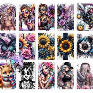 Journal Cover Template, 150+, Printable PNG Bundle, Book Cover Png, KDP ...