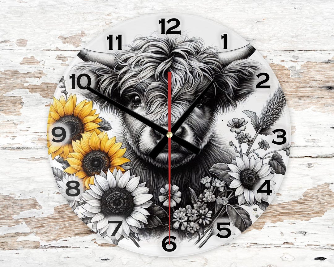 Digital Clock PNG, Sublimation Design, Printable Wall Clock ...