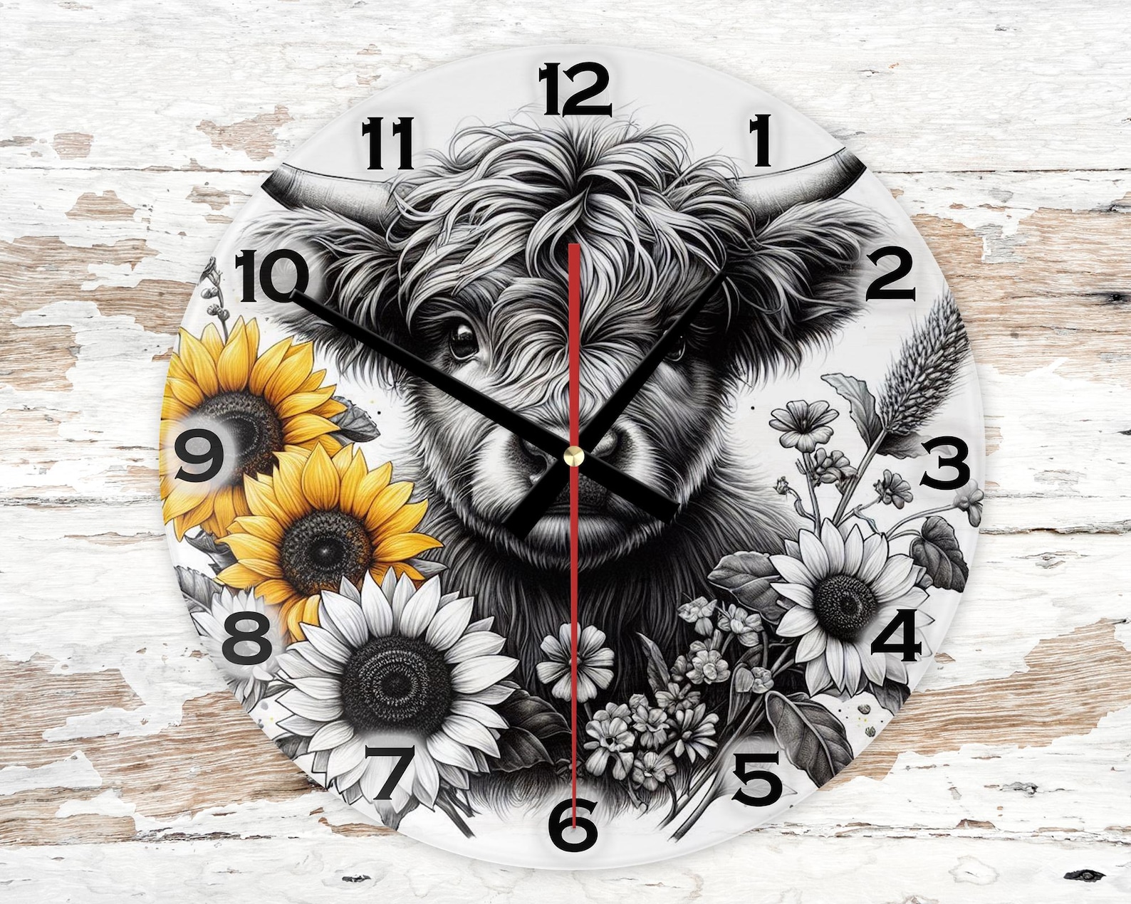 Digital Clock PNG, Sublimation Design, Printable Wall Clock ...