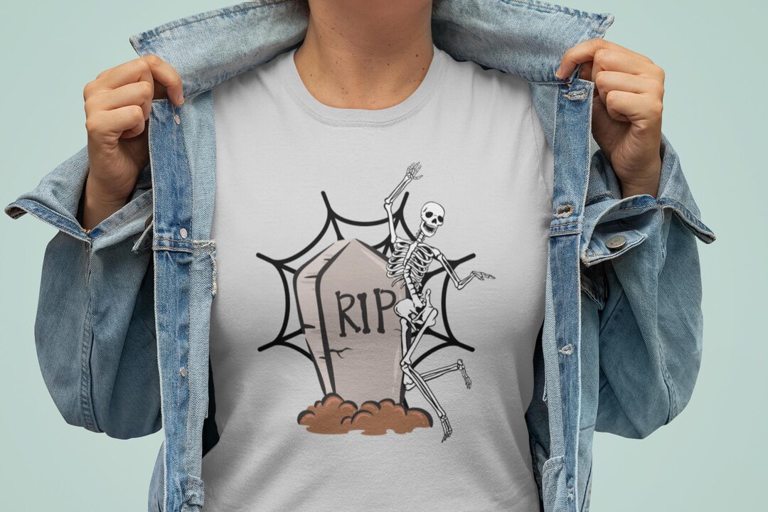 Retro RIP Skeleton Png, Cute Halloween Skeleton Png, Vintage Skeleton ...