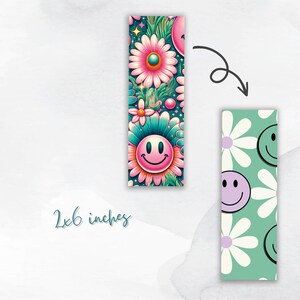 Retros Bookmark PNG, Print, Reading, Books, Book Lovers, Daisy Bookmark ...