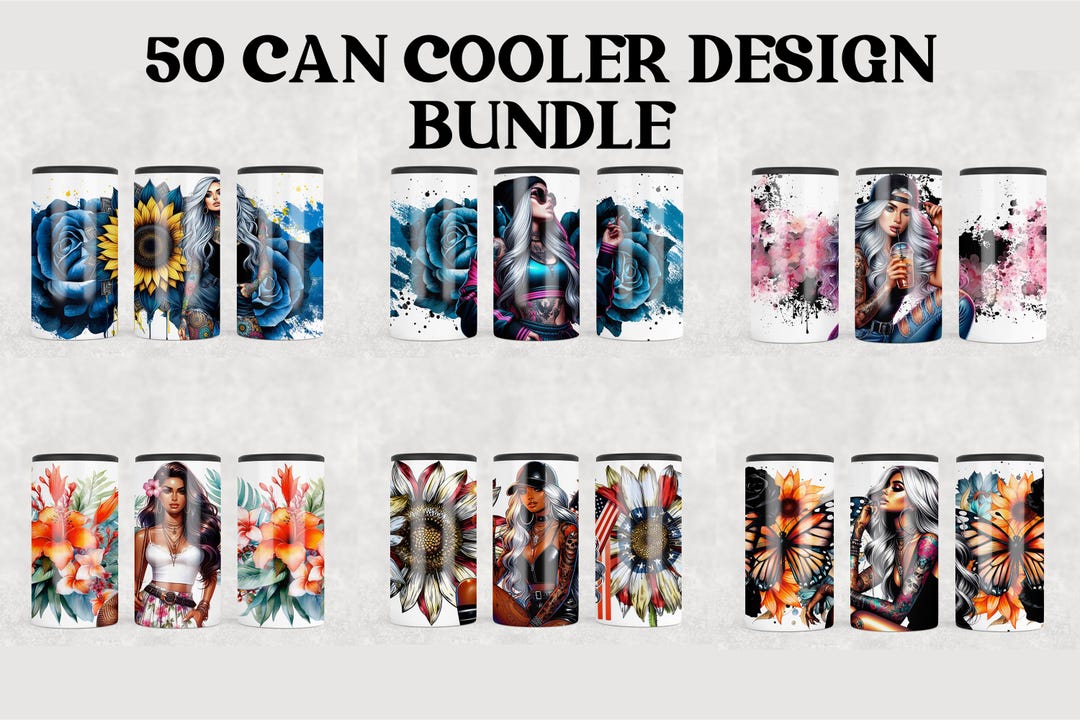 50- 4 in 1 Can Cooler, Digital Download Can Cooler PNG 16 Oz Can Cooler ...
