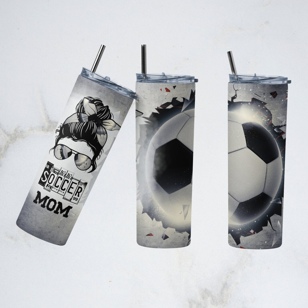 Soccer Ball Print Soccer Mom Life Sublimation Tumbler Design 20oz ...