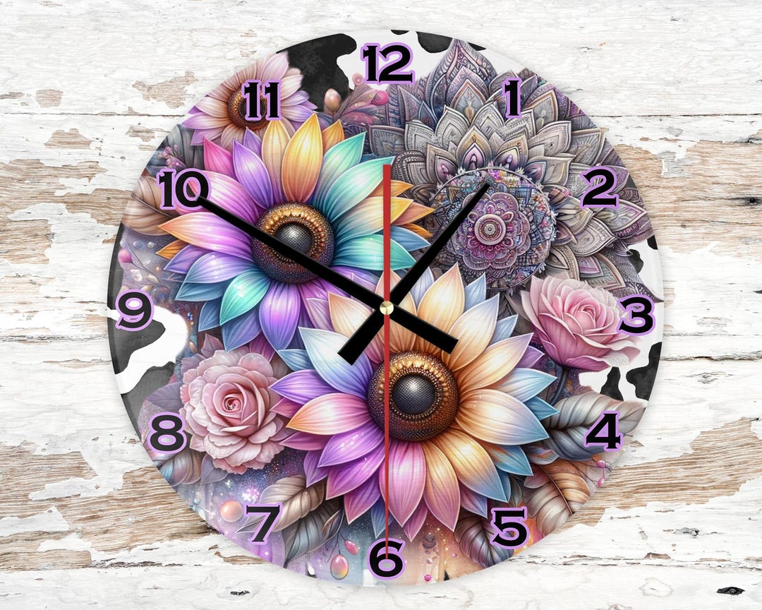 Digital Clock PNG, Sublimation Design, Printable Wall Clock ...