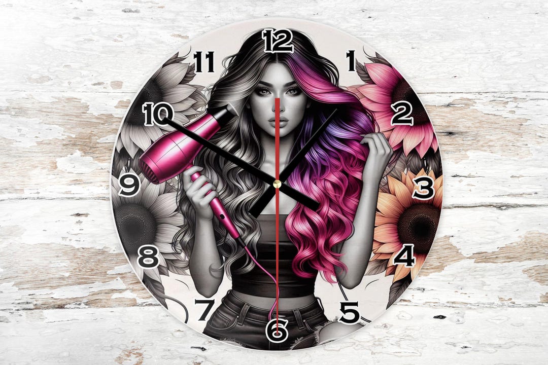 Digital Clock PNG, Sublimation Design, Printable Wall Clock ...