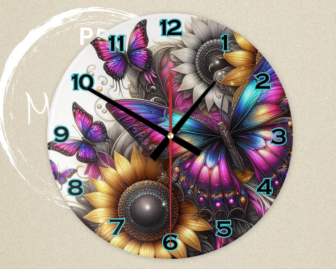 Digital Clock PNG, Sublimation Design, Printable Wall Clock ...