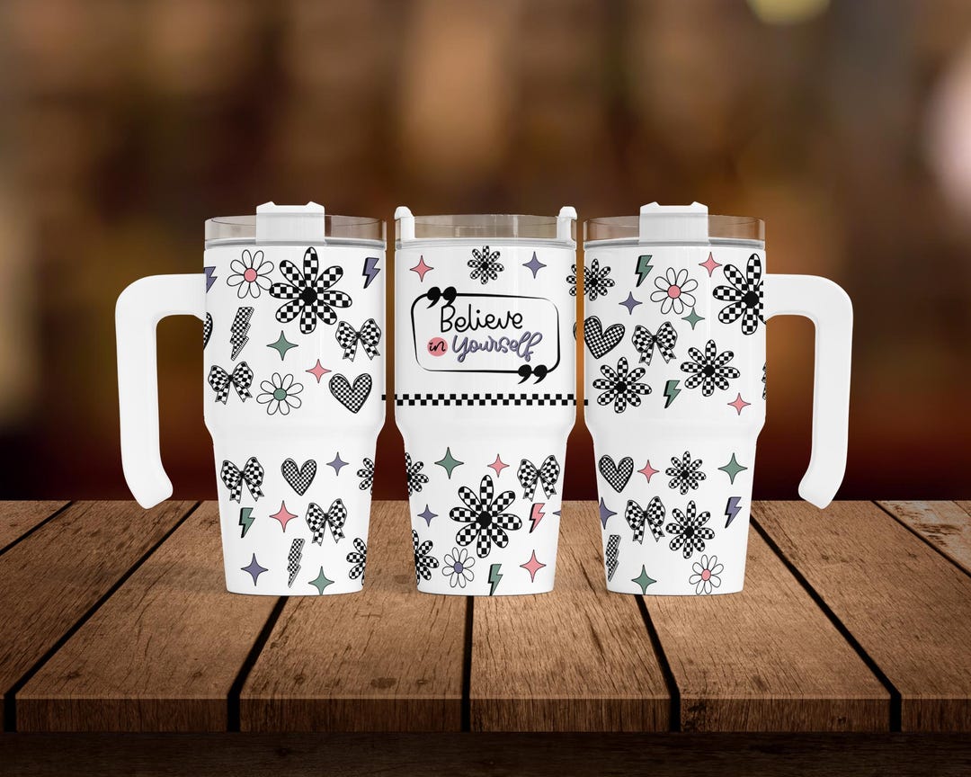 20oz Tumbler With Handle PNG, Mini Tumbler Template, Sublimation Design ...