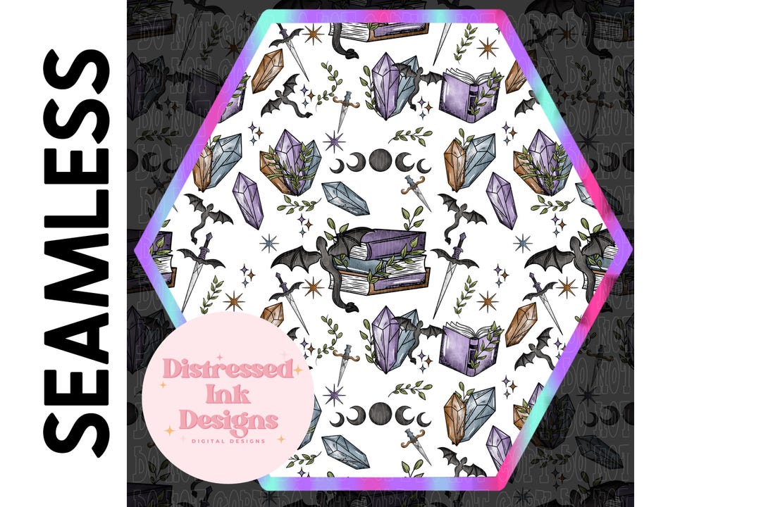 Dragon Seamless Pattern PNG, Seamless Repeat Pattern, Hand Drawn ...