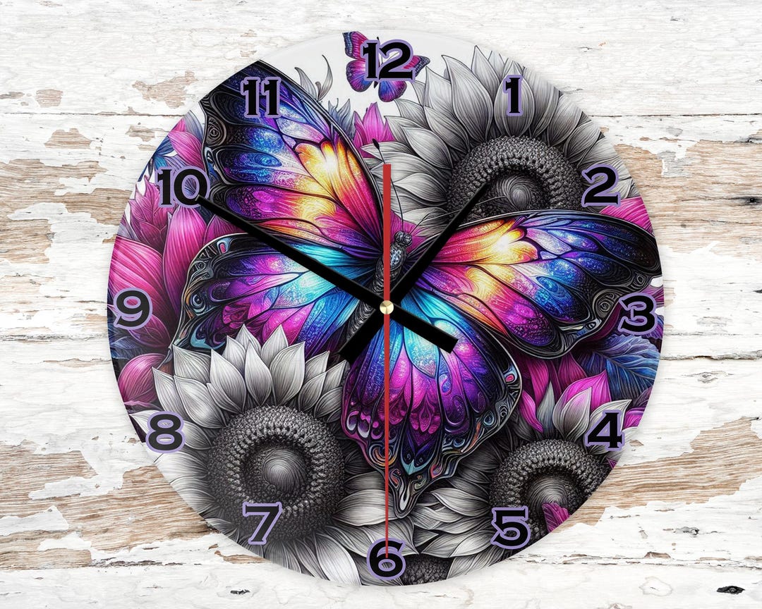 Digital Clock PNG, Sublimation Design, Printable Wall Clock ...