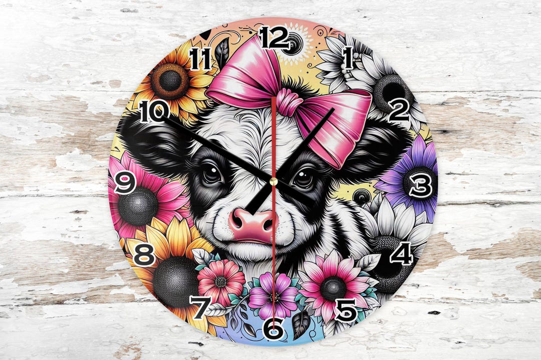 Digital Clock PNG, Sublimation Design, Printable Wall Clock ...