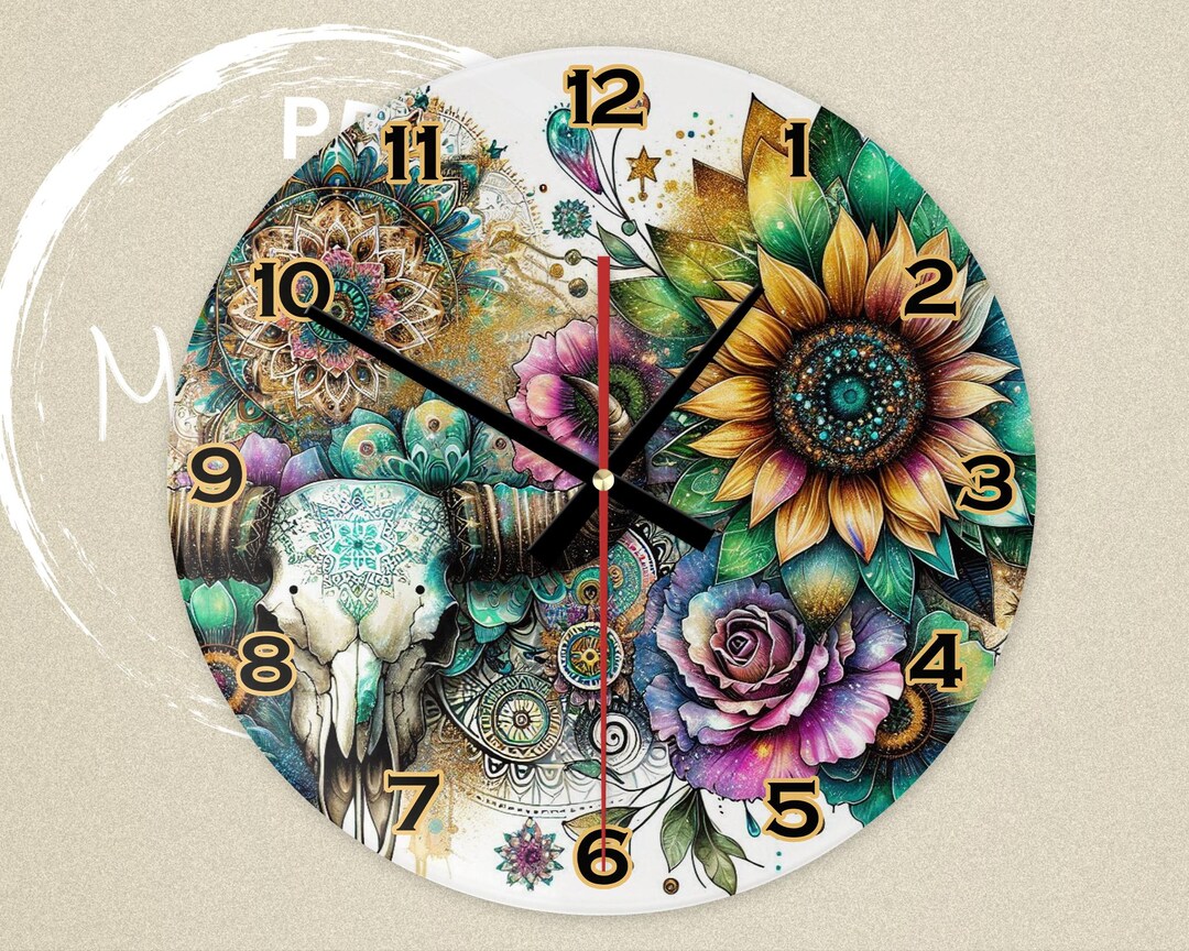 Digital Clock PNG, Sublimation Design, Printable Wall Clock ...