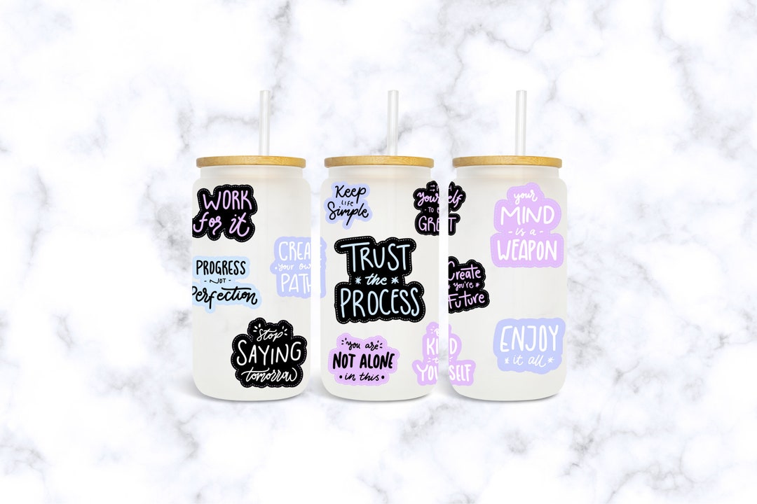 Libbey PNG, Trust the Process Libbey PNG, 16oz Libbey Glass Can Design ...