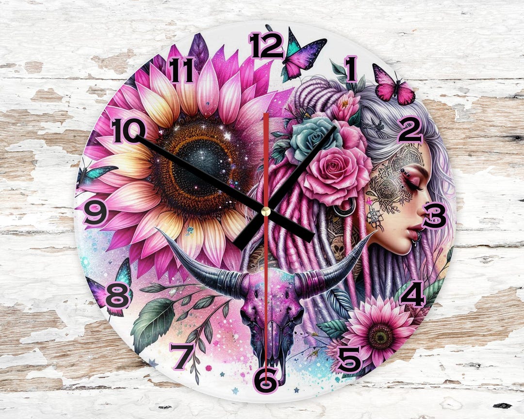 Digital Clock PNG, Sublimation Design, Printable Wall Clock ...