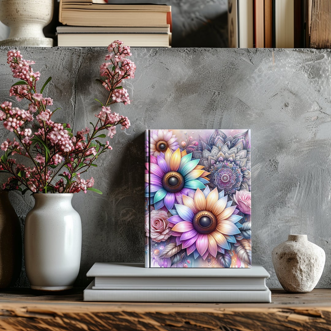 Pastel Sunflowers Journal Cover PNG Design Sublimation - Printable ...
