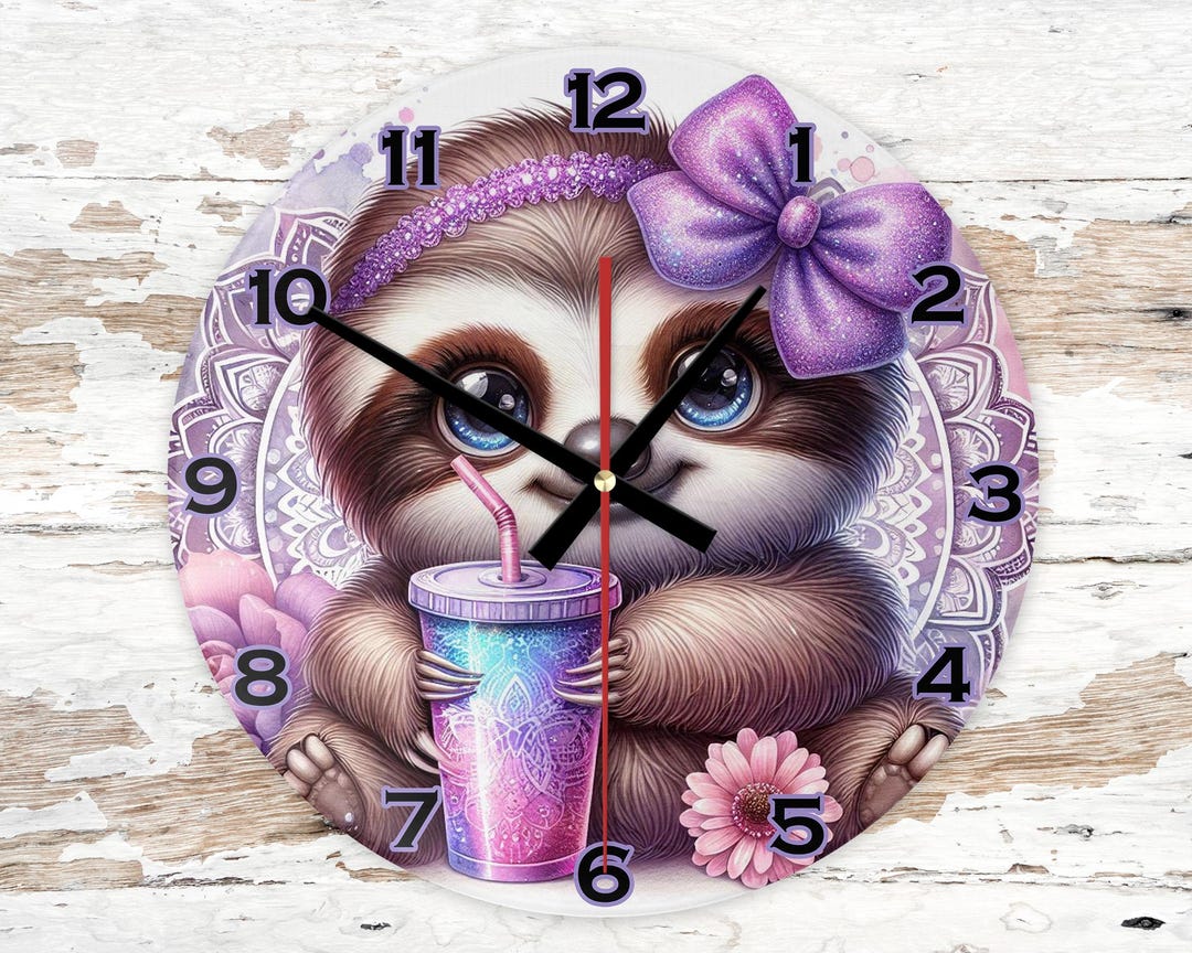 Digital Clock PNG, Sublimation Design, Printable Wall Clock ...