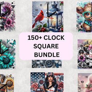 150+ Digital Clock PNG, Sublimation Design, Printable Wall Clock ...