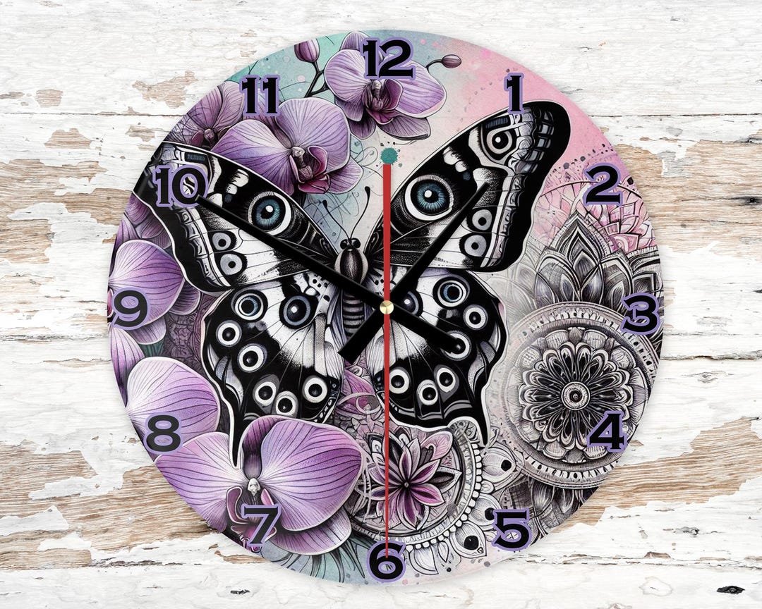 Digital Clock PNG, Sublimation Design, Printable Wall Clock ...
