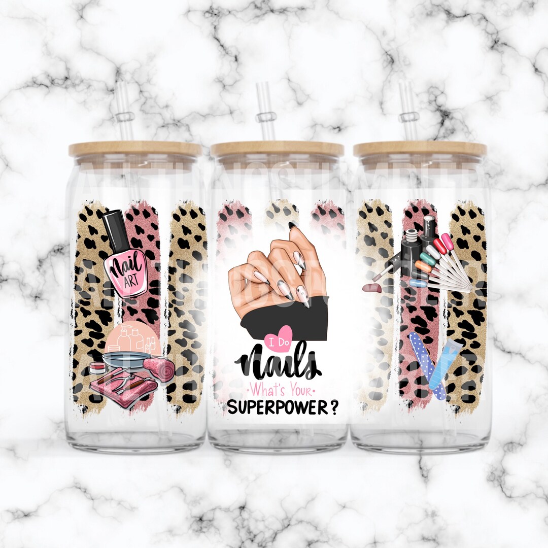 Nail Tech Libbey Glass Can Wrap Digital Download - Etsy