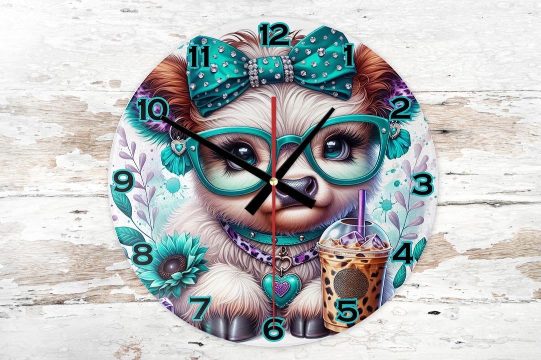 Digital Clock PNG, Sublimation Design, Printable Wall Clock ...
