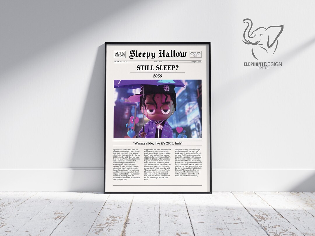 2055 Poster Still Sleep Album Sleepy Hallow Lyrics - Etsy
