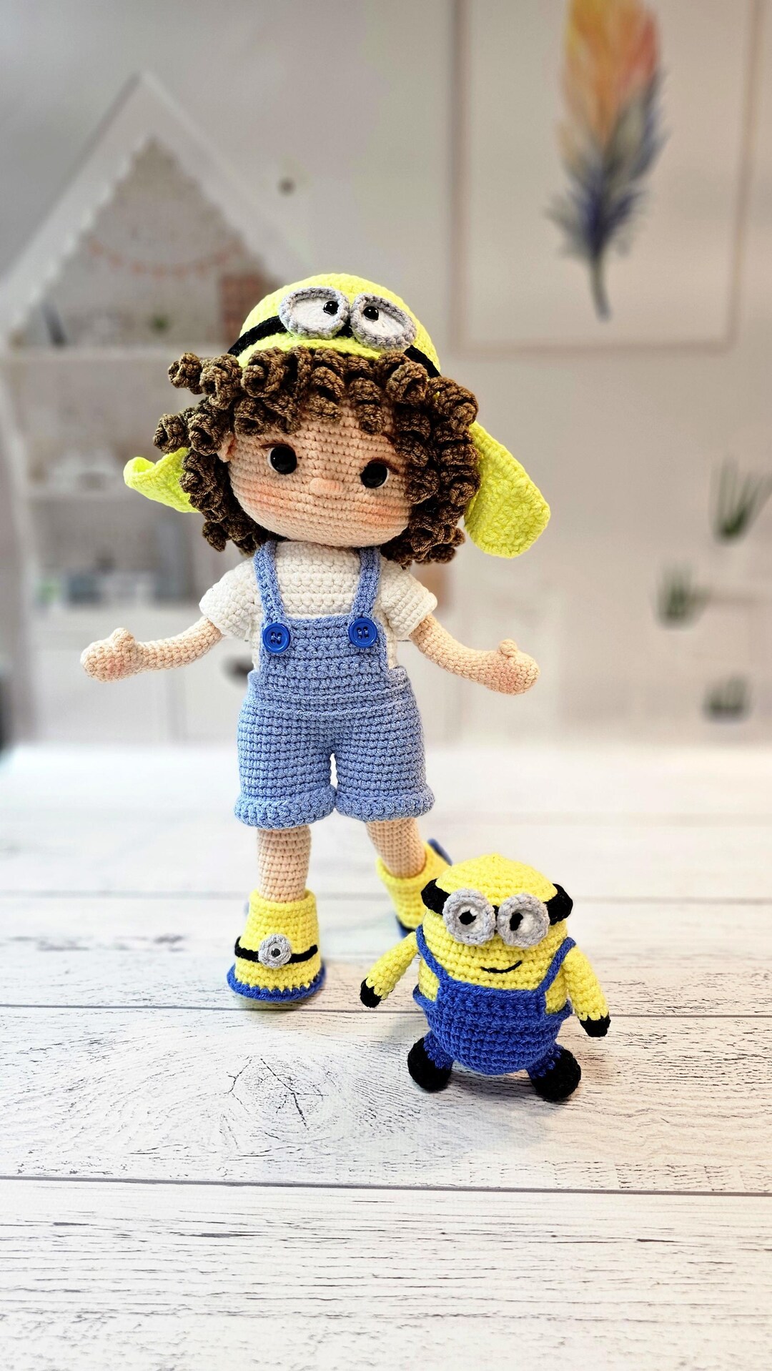 Lucas the Minion-themed Crochet Doll is a Handmade Gift and a Unique ...