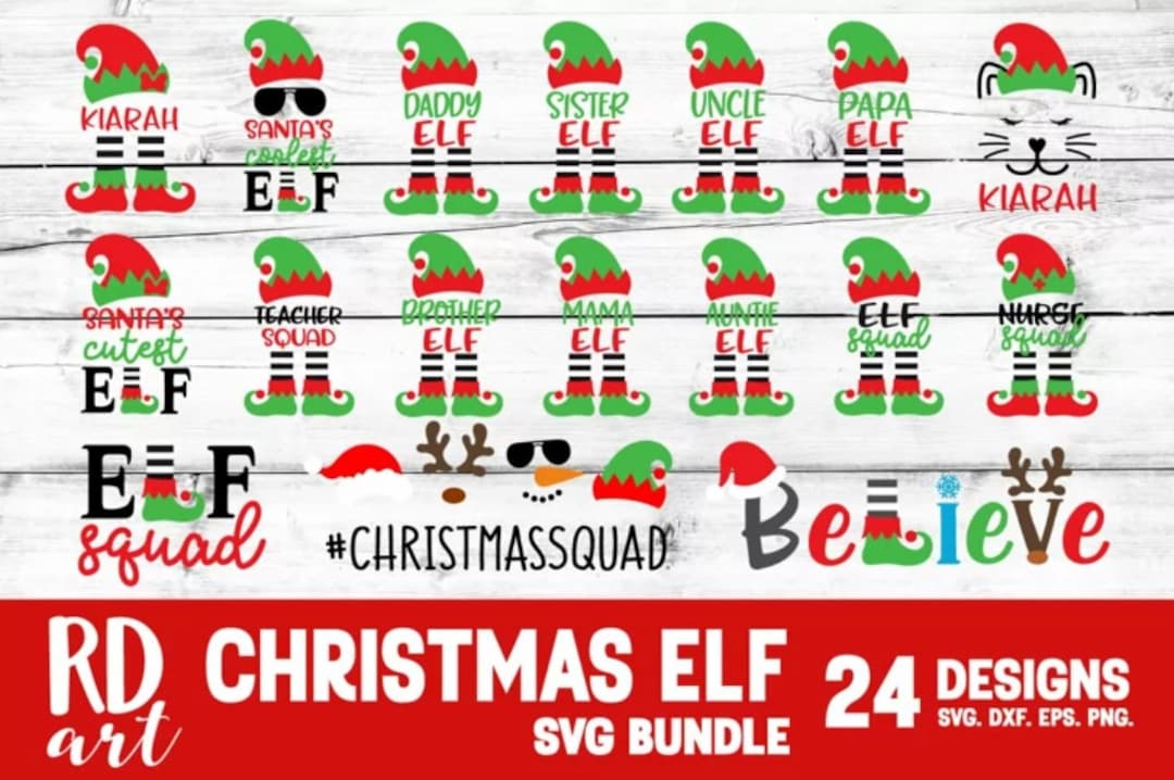Christmas Elf Bundle SVG, DXF, PNG, Eps - Etsy