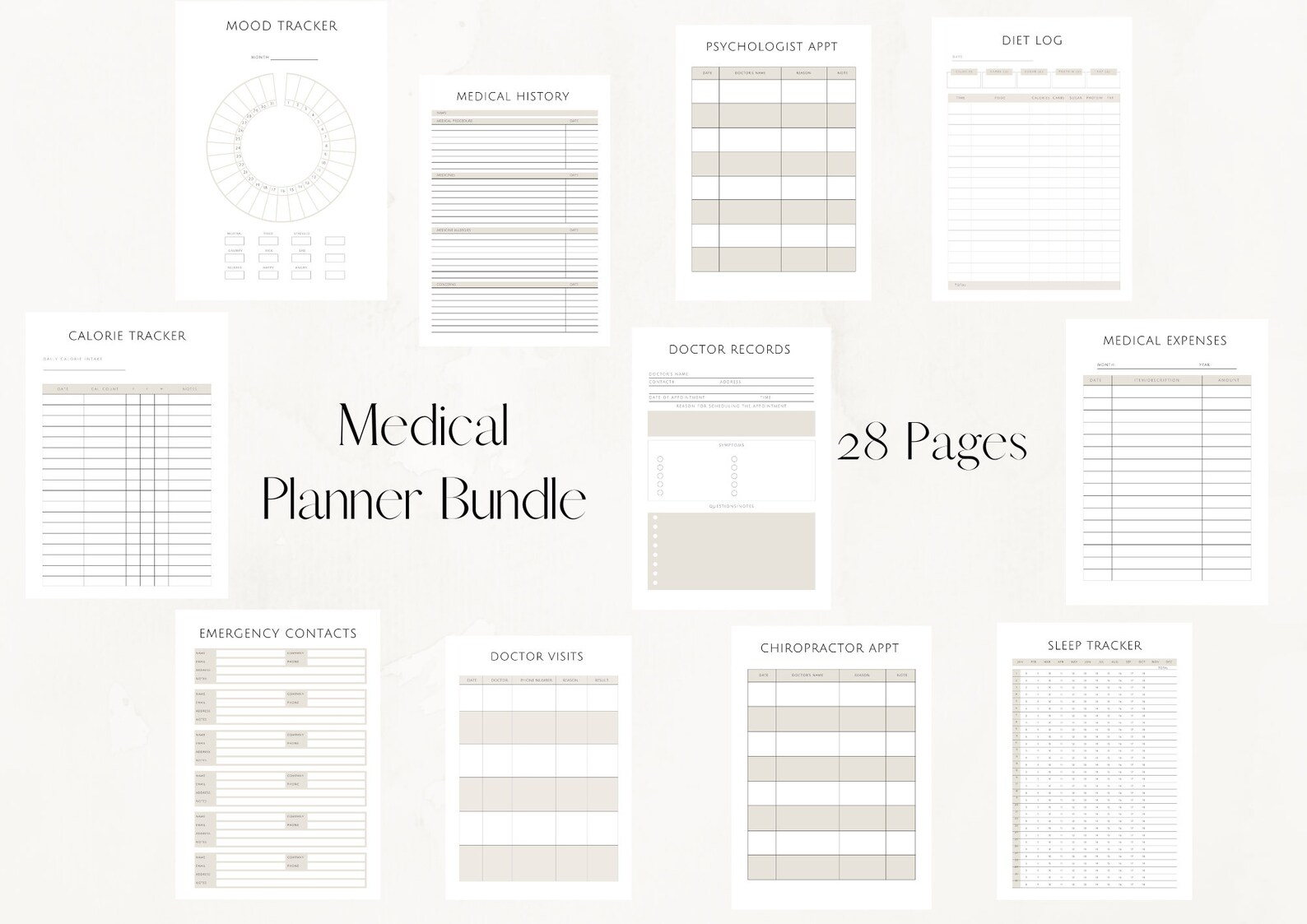 Medical Planner Printable, Health Care Planner, Wellness Journal ...
