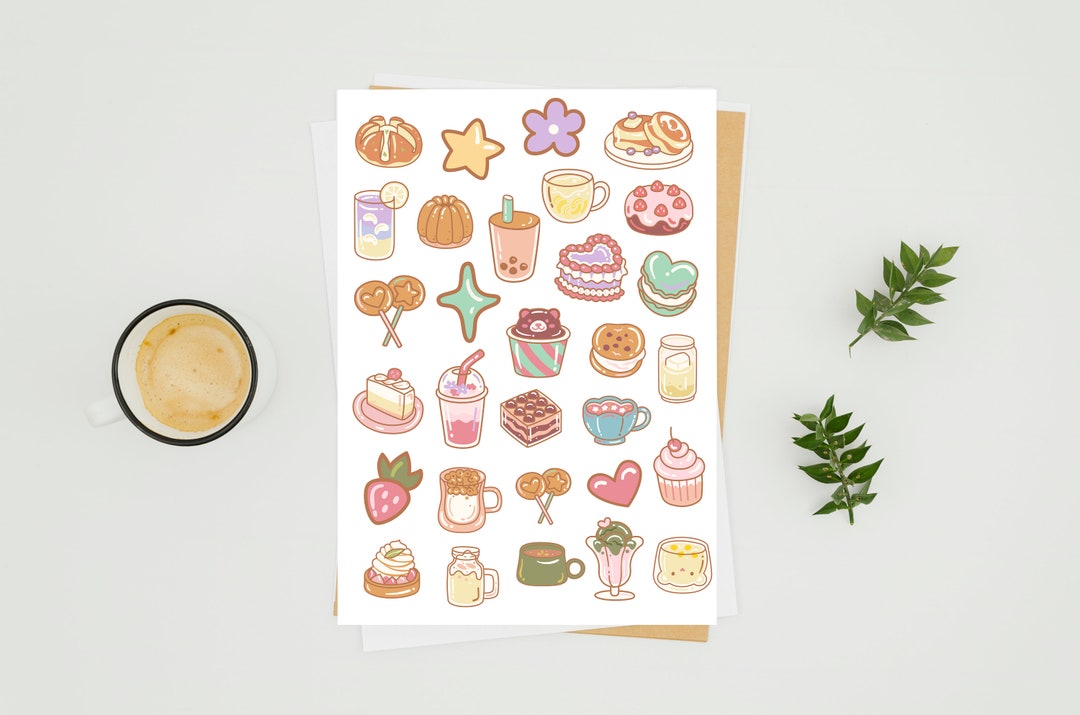 Cute Korean Stickers Korean Food Stickers Printable - Etsy