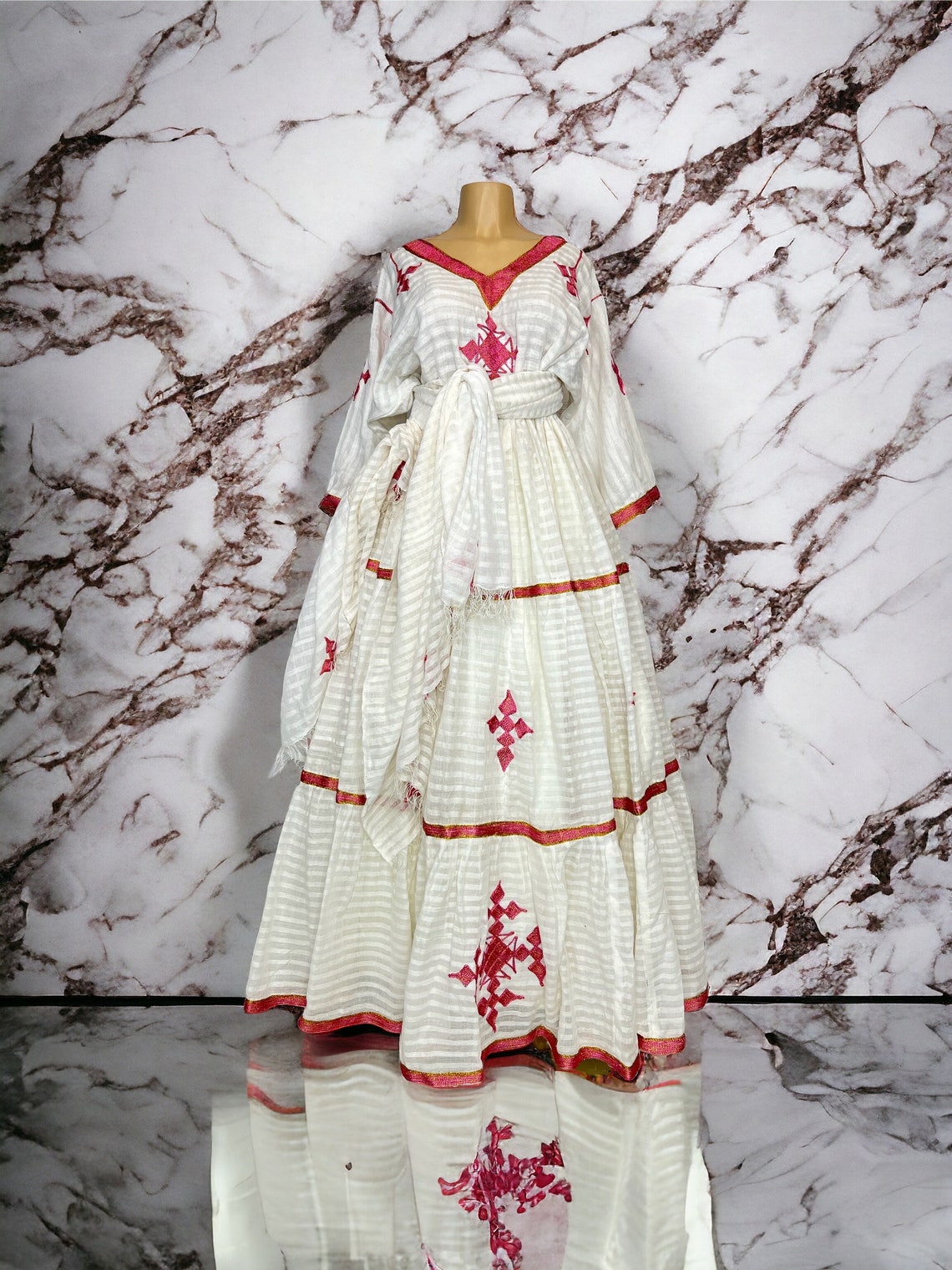 Light Pink Elegant Habeshan Dress |ethiopian Traditional Dress|eritrean ...
