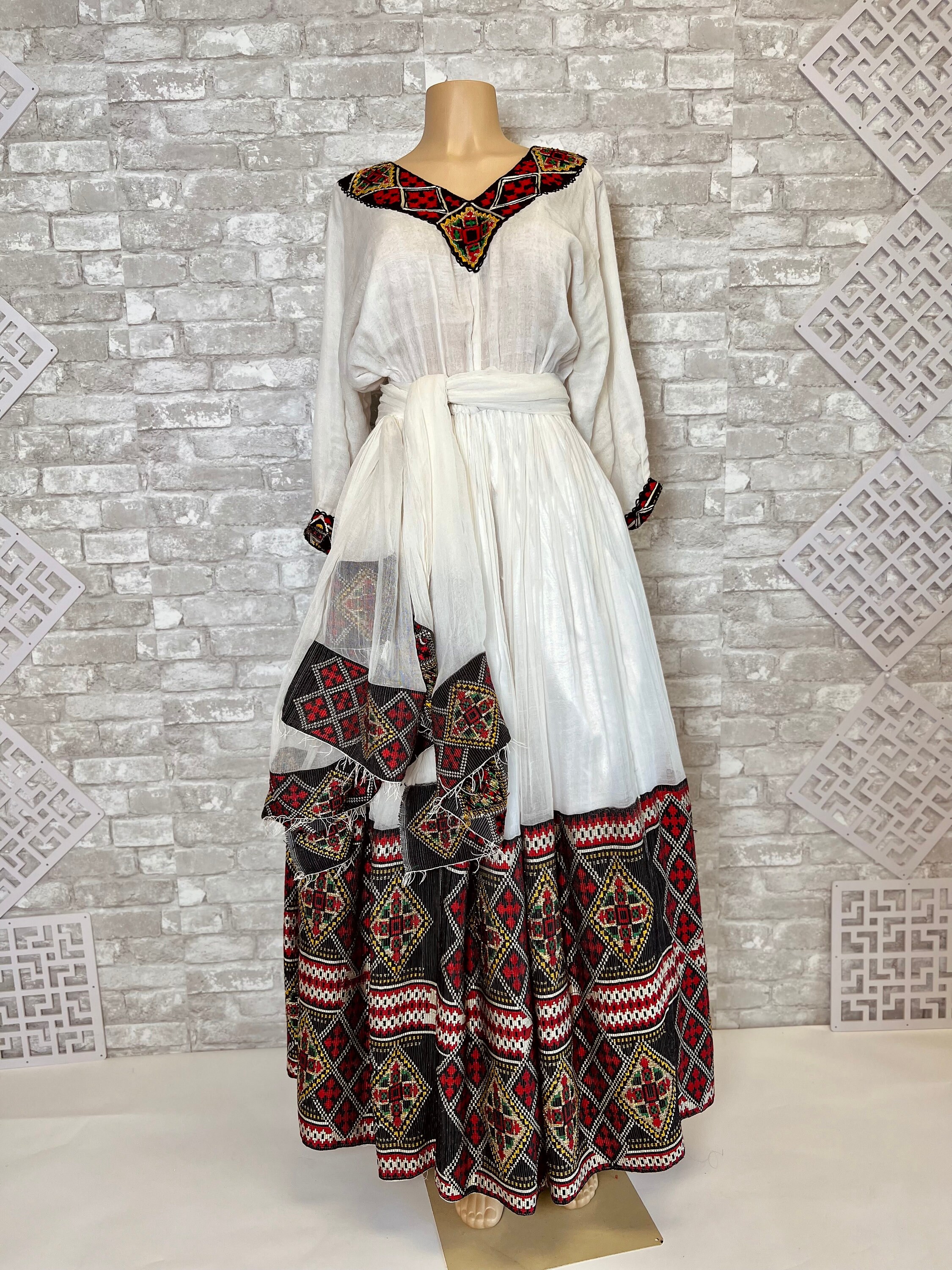 Beautiful Habeshan Dress |ethiopian Traditional Dress|eritrean Dress ...