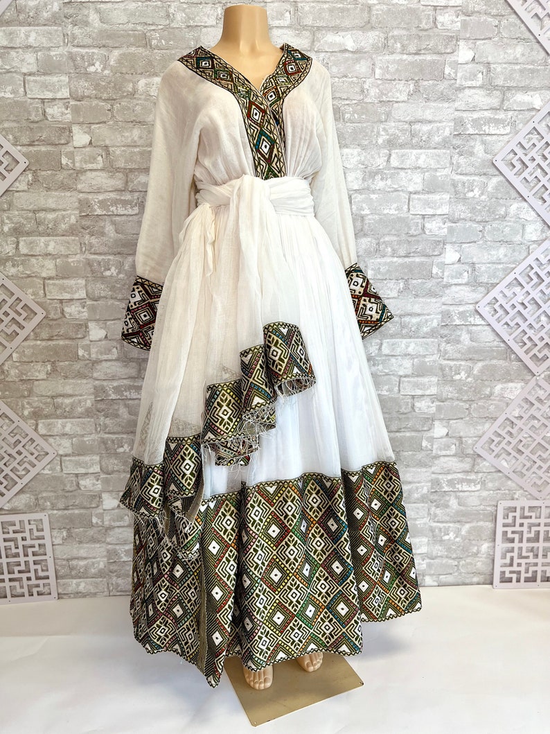 Beautiful Habeshan Dress |ethiopian Traditional Dress|eritrean Dress ...