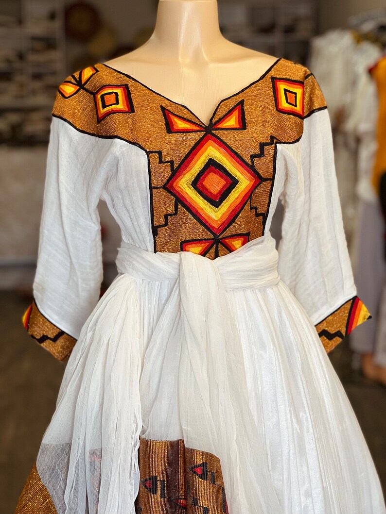 Beautiful Habeshan Dress |ethiopian Traditional Dress|eritrean Dress ...