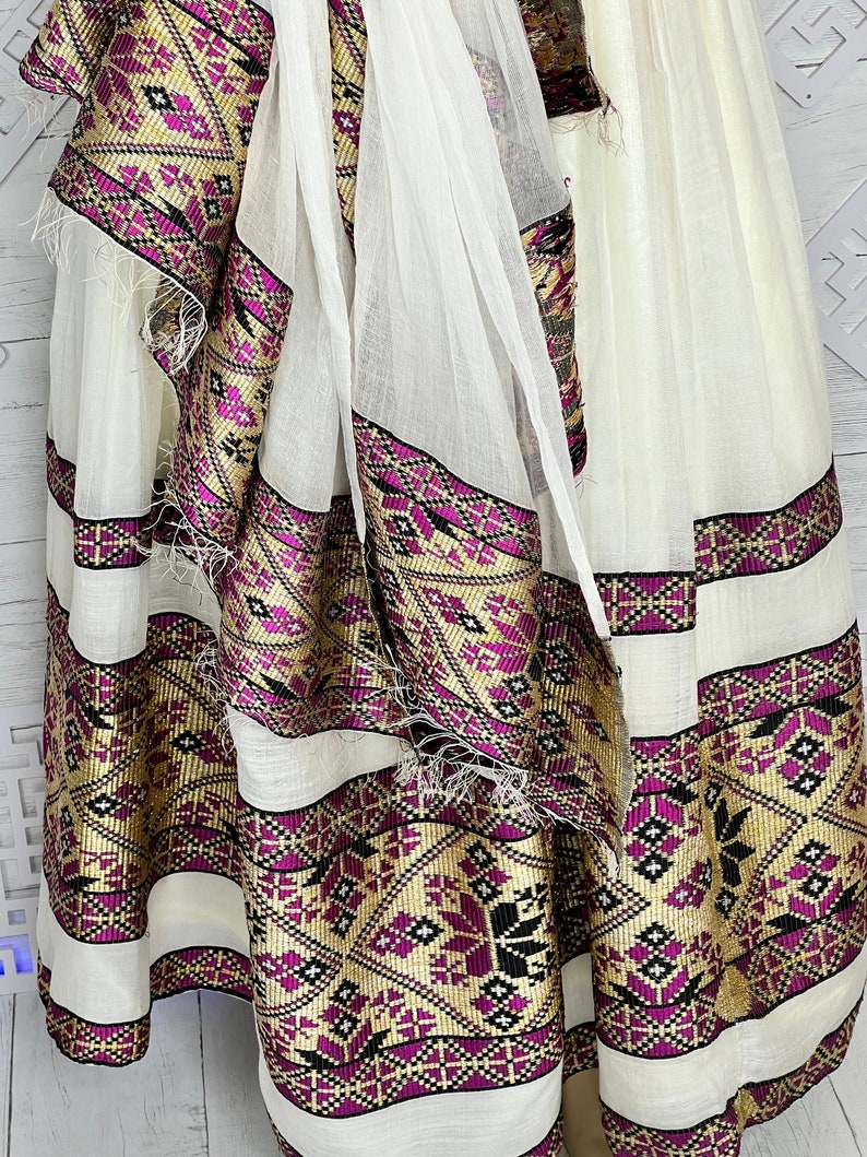 Purple Golden Habeshan Dress ethiopian Traditional Dresseritrean ...