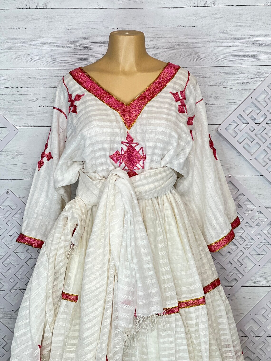 Light Pink Elegant Habeshan Dress |ethiopian Traditional Dress|eritrean ...
