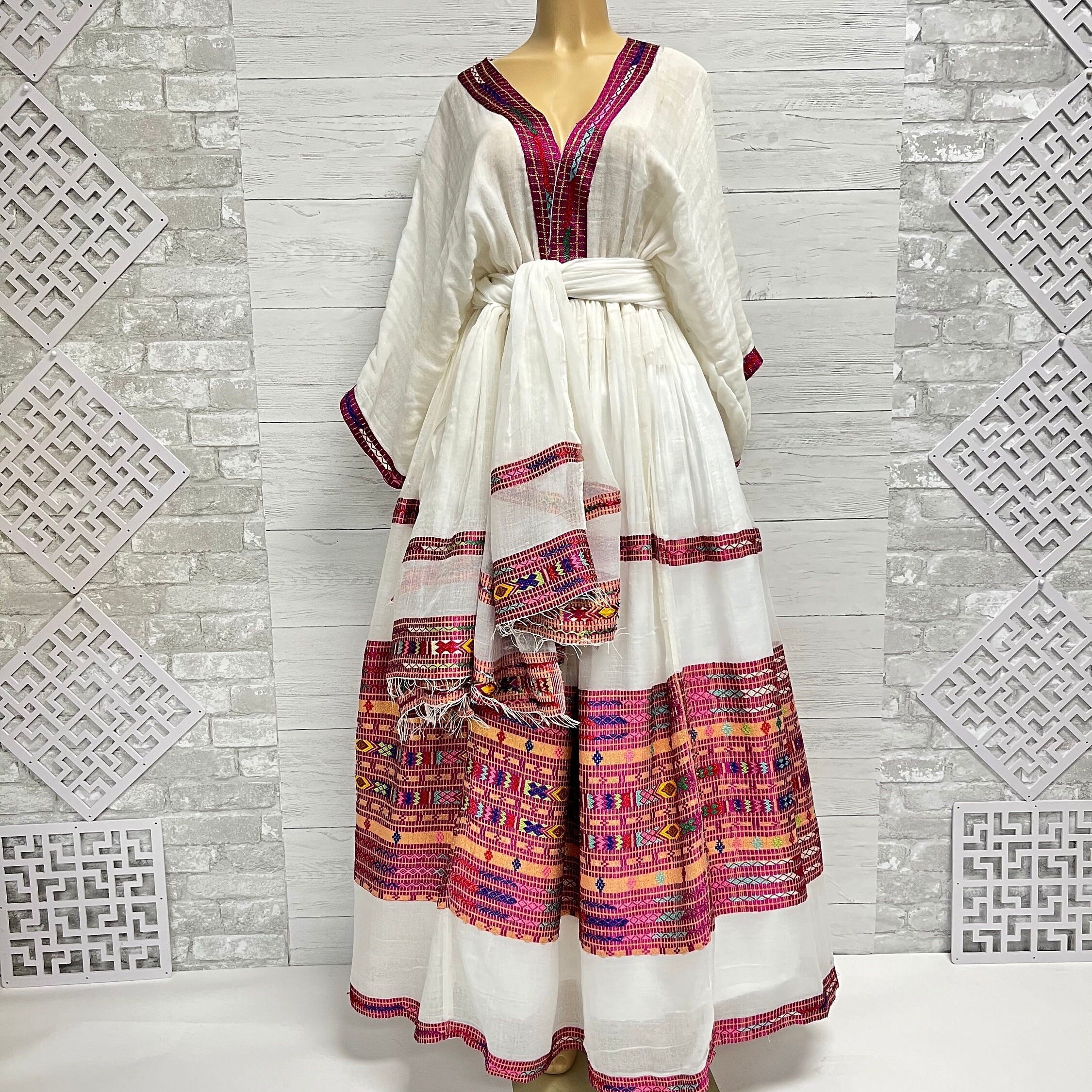 Beautiful Habeshan Dress |ethiopian Traditional Dress|eritrean Dress ...