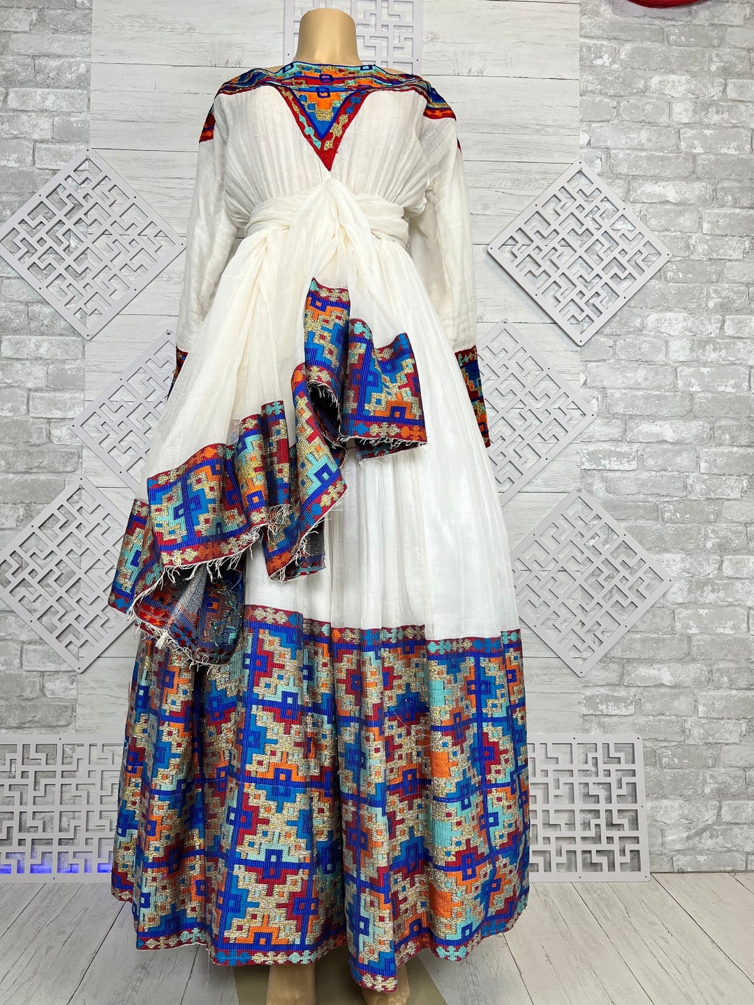 Elegant Habeshan Dress ethiopian Traditional Dresseritrean Dresshabesha ...