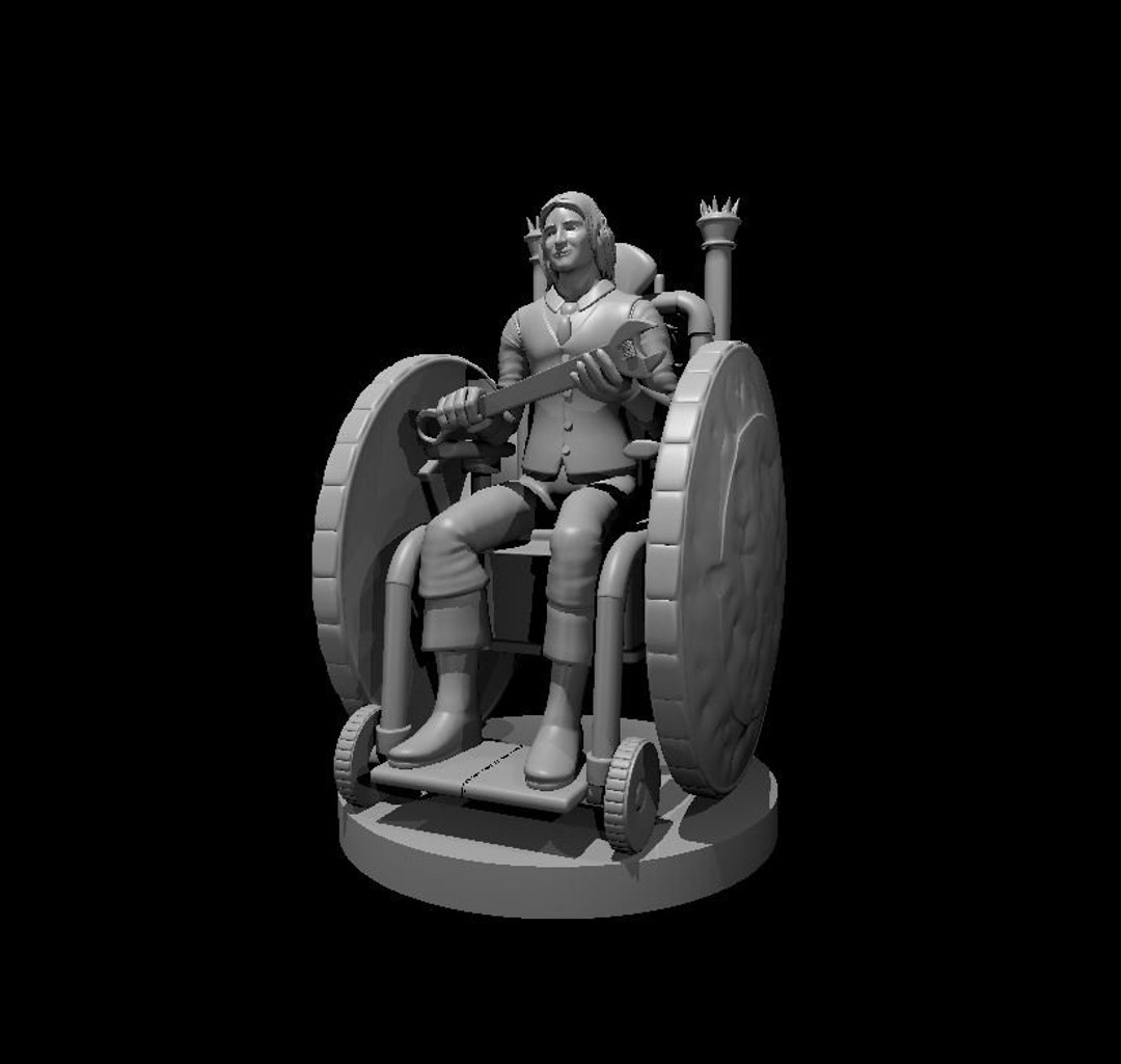 Human Male Artificer on Battle Wheelchair | DND | Pathfinder | TTRPG - Etsy