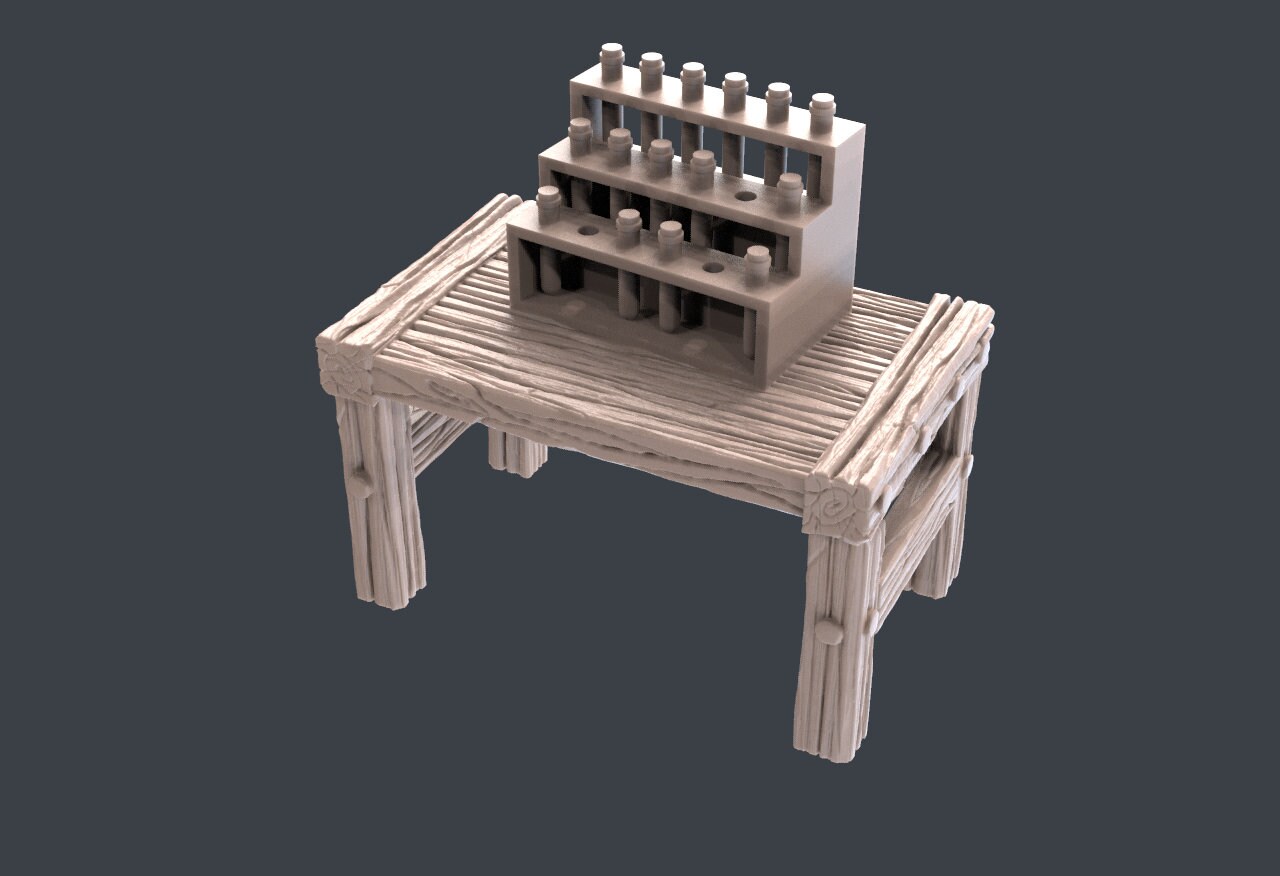 Alchemy Table Short (vials V2) | DND | Pathfinder | TTRPG - Etsy
