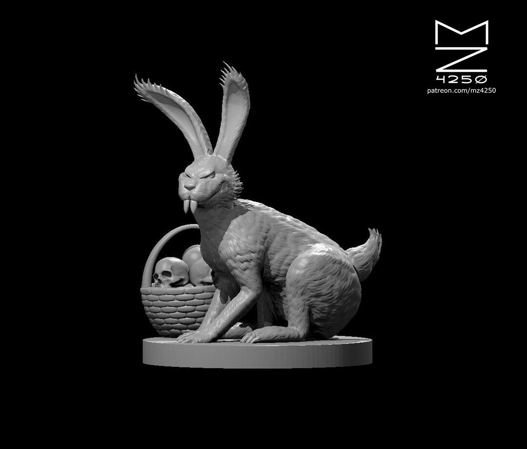 Evil Easter Bunny Miniature DND | Pathfinder| TTRPG - Etsy