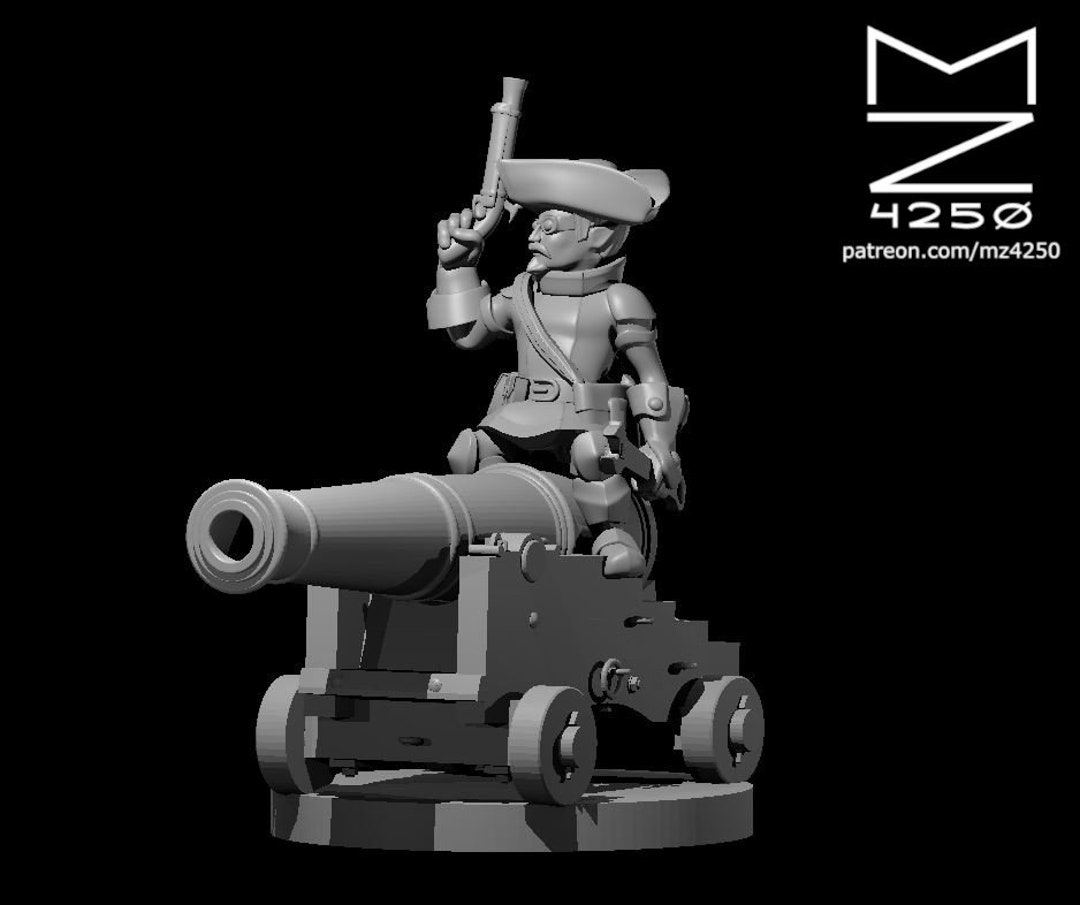 Gnome Male Artillerist Artificer on A Cannon | DND | Pathfinder | TTRPG ...