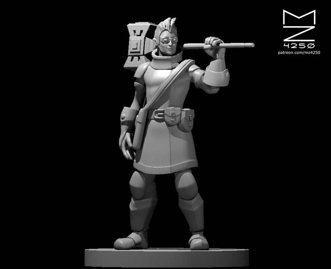 Half Elf Male Artificer With Hammer | DND | Pathfinder | TTRPG - Etsy