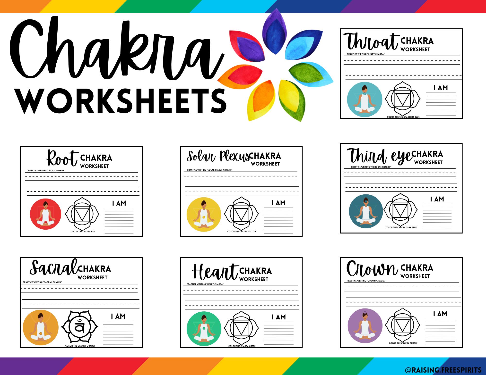Chakra Worksheets for Kids - Etsy