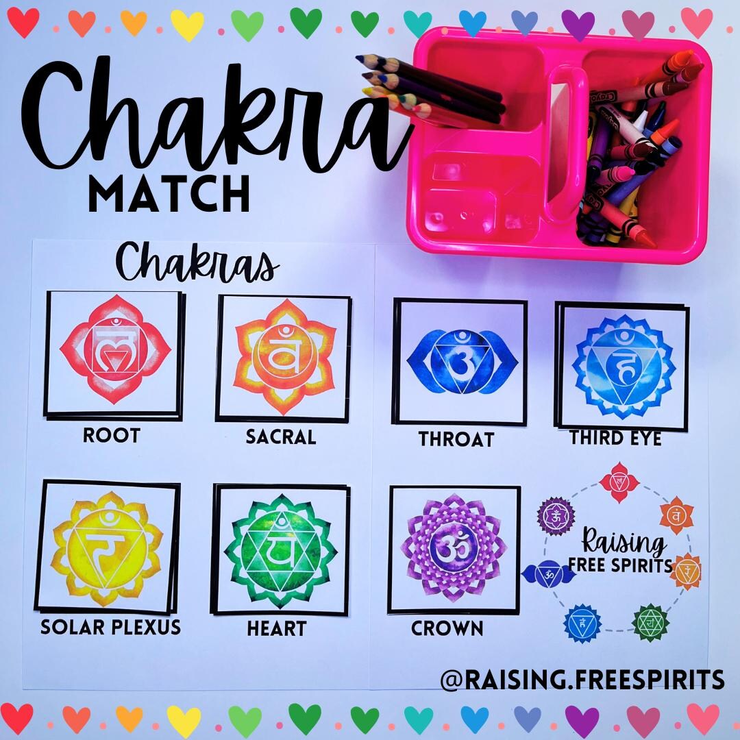 Chakra Match Activity for Kids - Etsy
